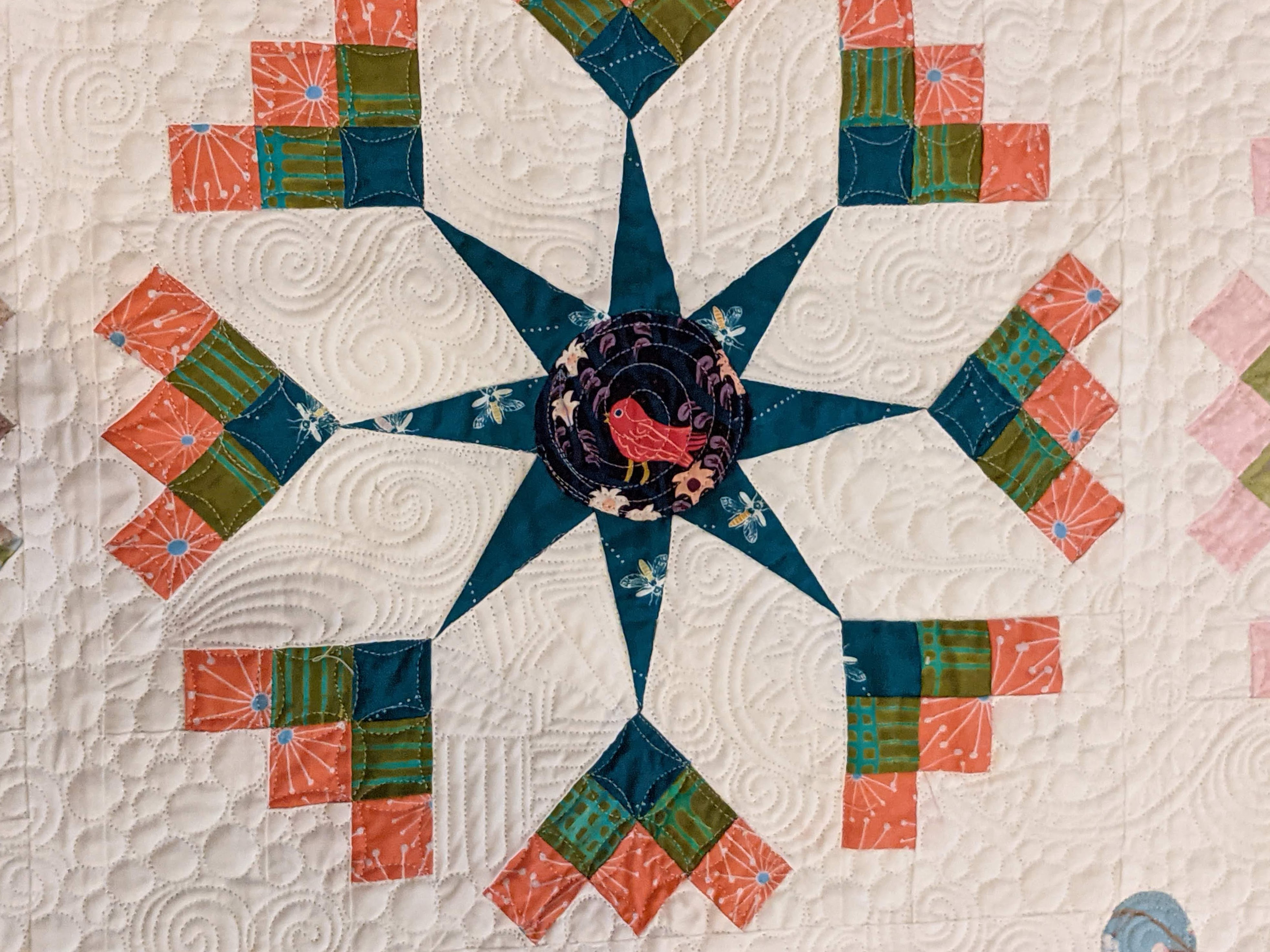 Fret Not Yourself: Shadow Stars Quilted and Bound