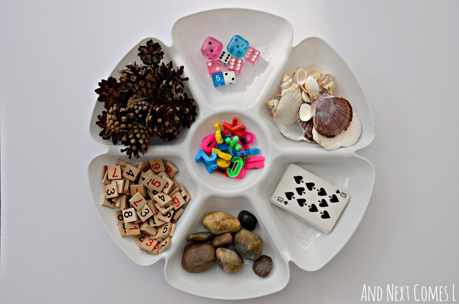 Reggio-Inspired Preschool Math Tray | And Next Comes L - Hyperlexia ...