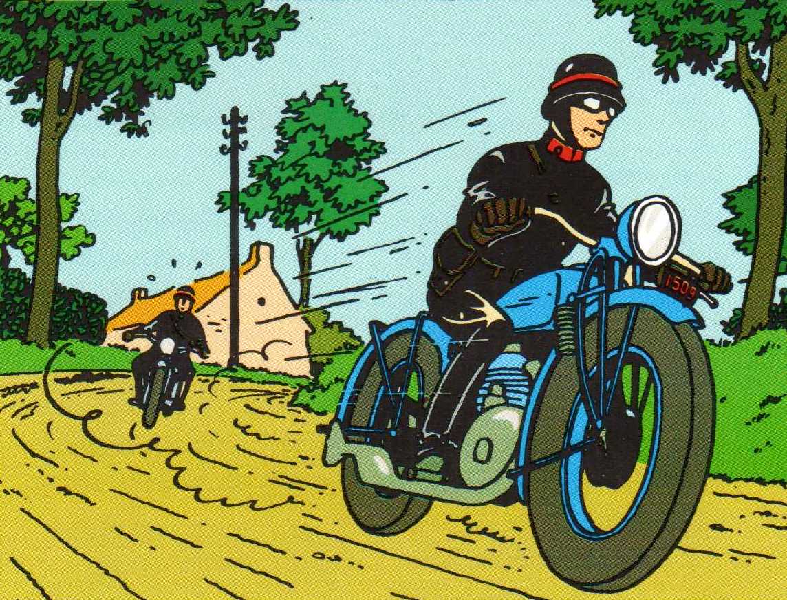 MOTORCYCLE 74: Tintin - motorcycles