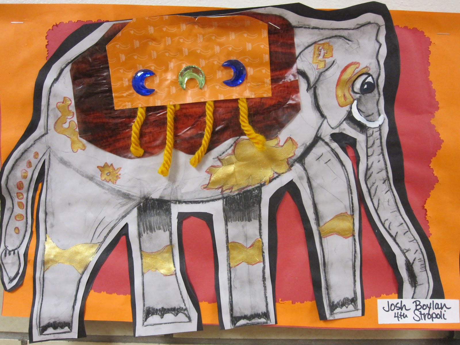 Lake and Hartville Elementary Art: Painted Elephants of India 4th Grade Art