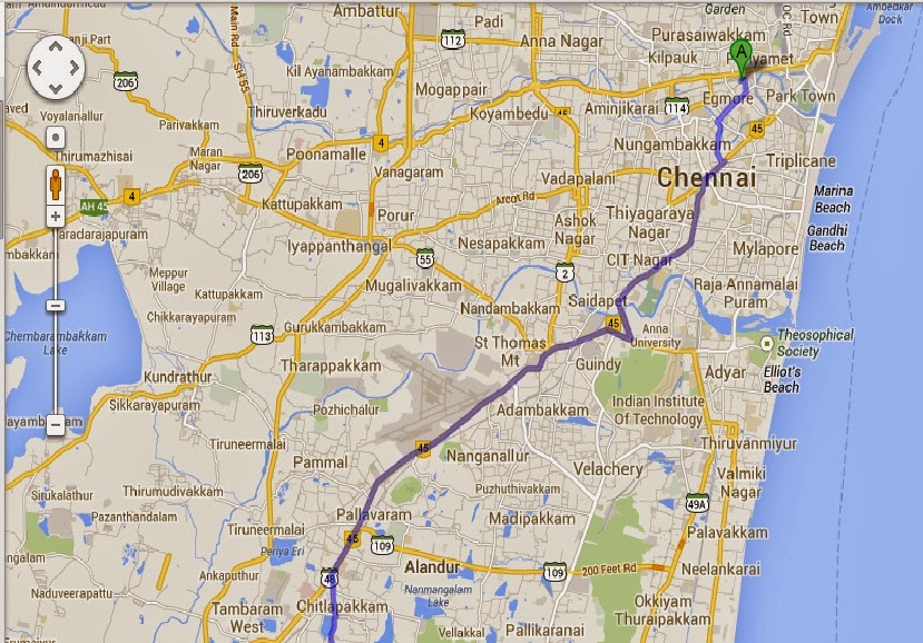 KVS National Sports Meet 2013 : Directions from Chennai Egmore