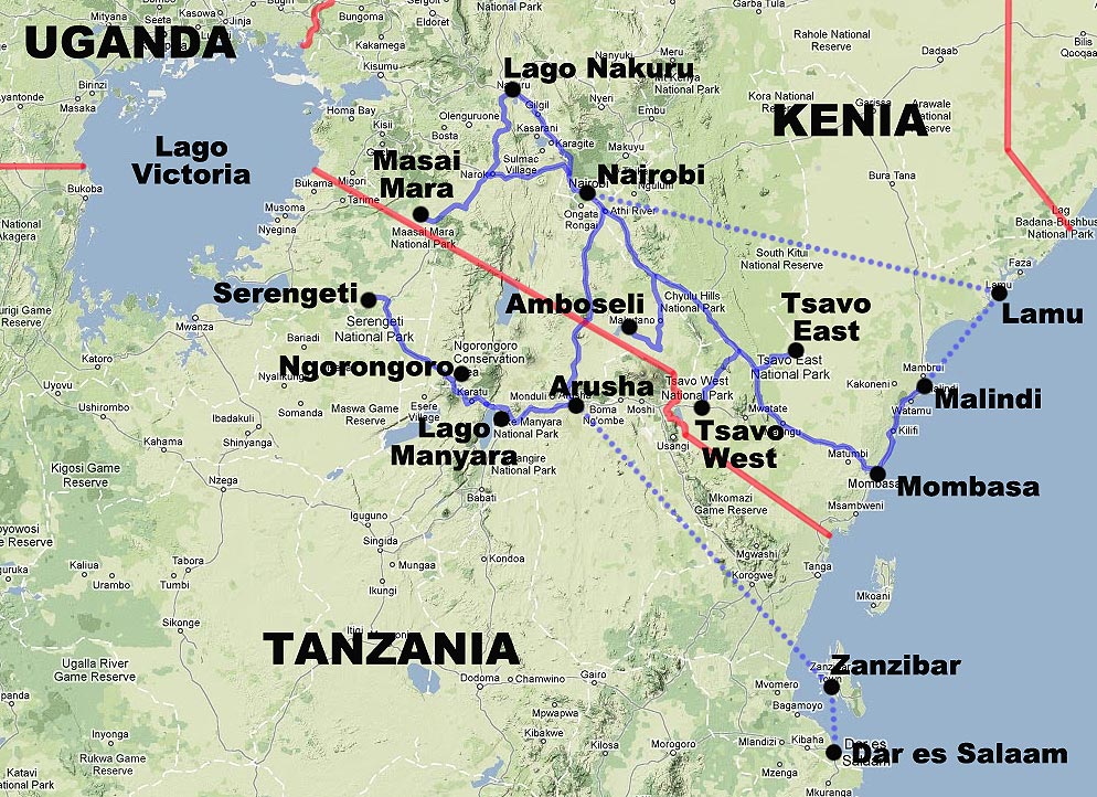 Kenia y Tanzania - Hoja de Rutas - Blog de viajes y fotografía