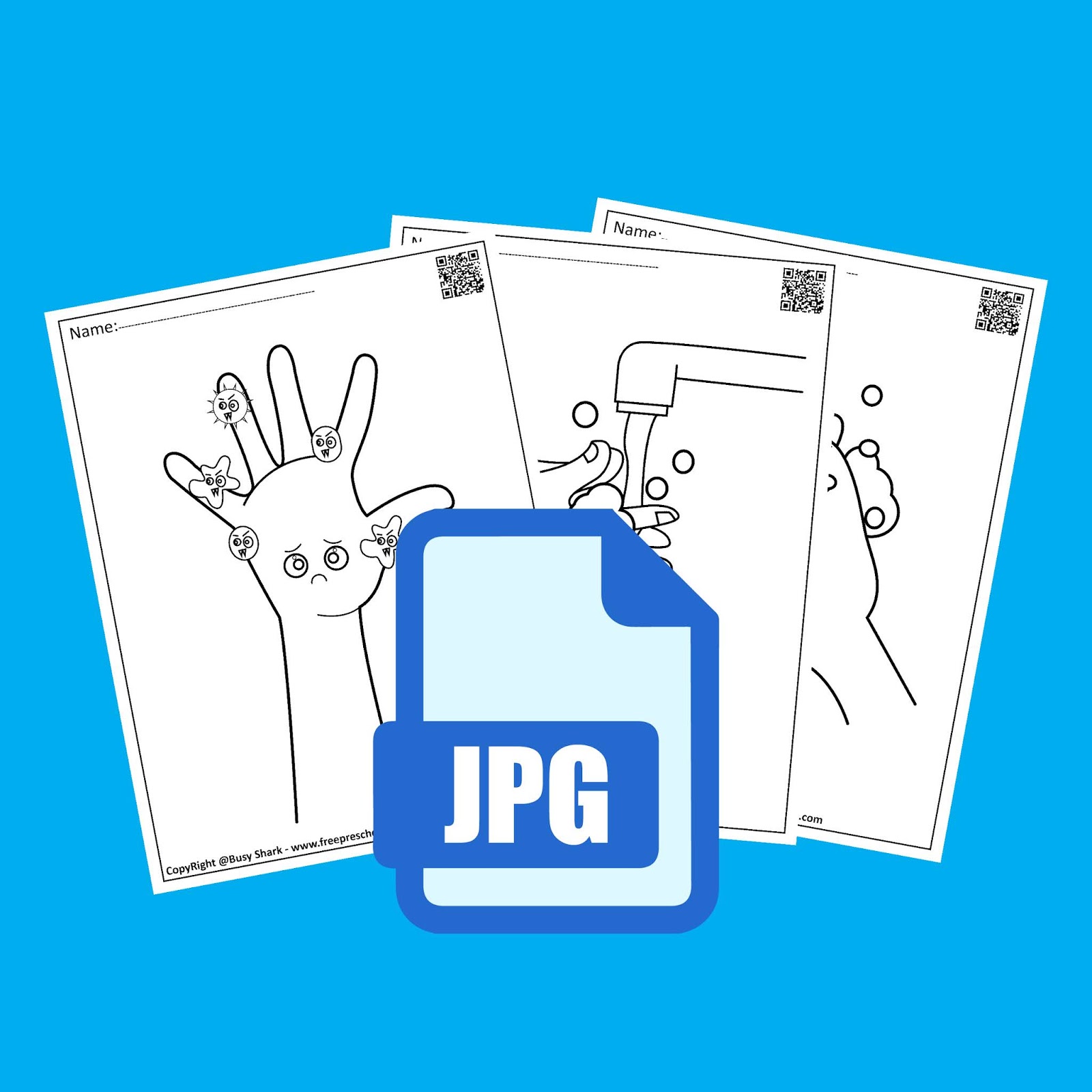 Preschool Handwashing Coloring Pages