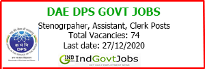 DPS Recruitment 2021 Apply Online | 74 Steno, Clerk, Assistant ...