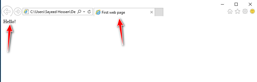 Basic Construction of an HTML Page