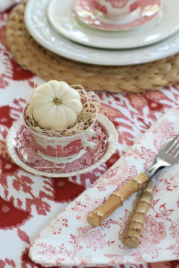 ciao! newport beach: an autumn tea party in red & white