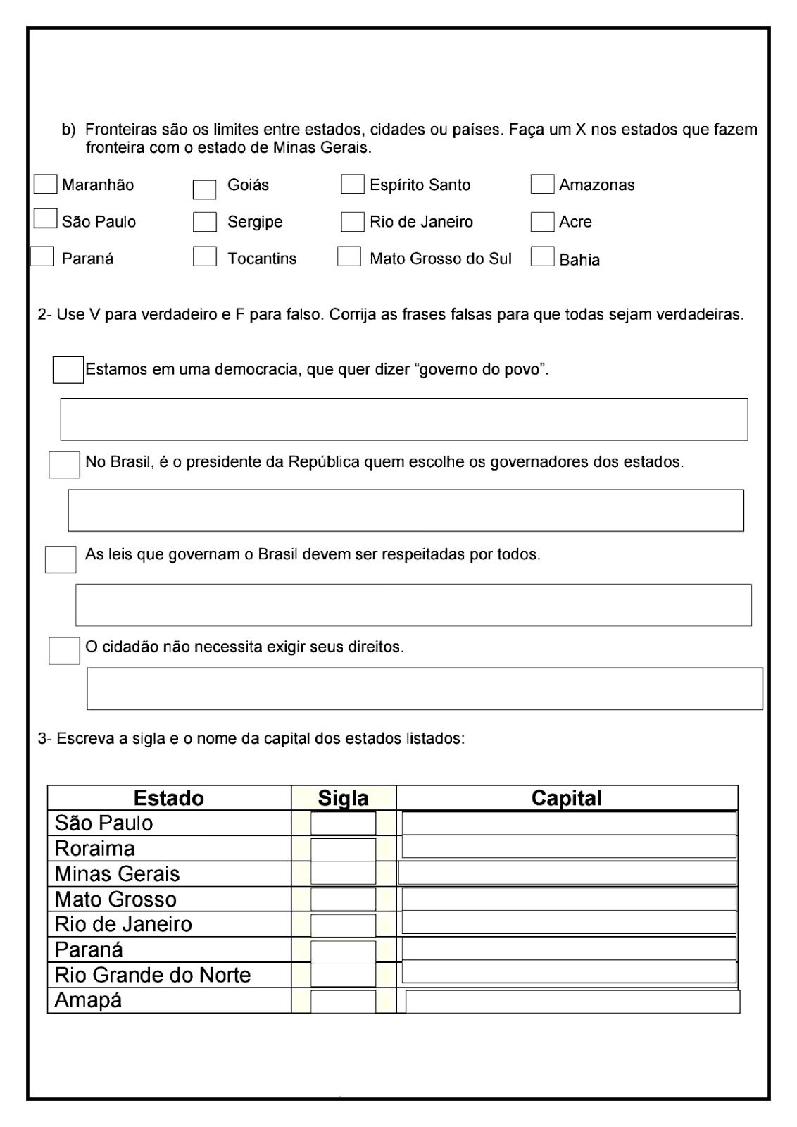 Atividade Interdisciplinar De Historia E Geografia 4 Ano - EDUCA