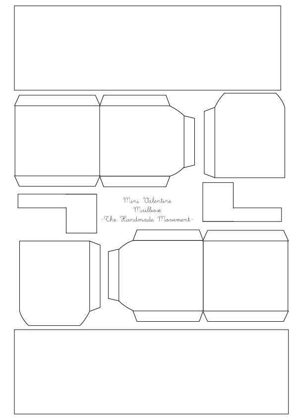 The Handmade Movement: Freebie Friday : DIY Mini Valentine Mailbox
