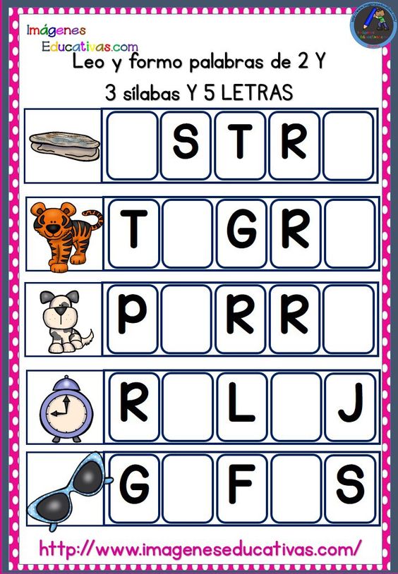 Palabras de dos sílabas