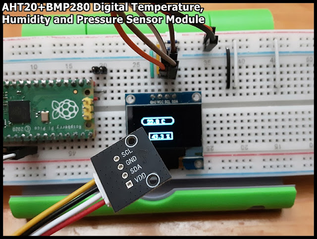 Hello Raspberry Pi: RPi Pico/CircuitPython x AHT20+BMP280 (Temperature ...