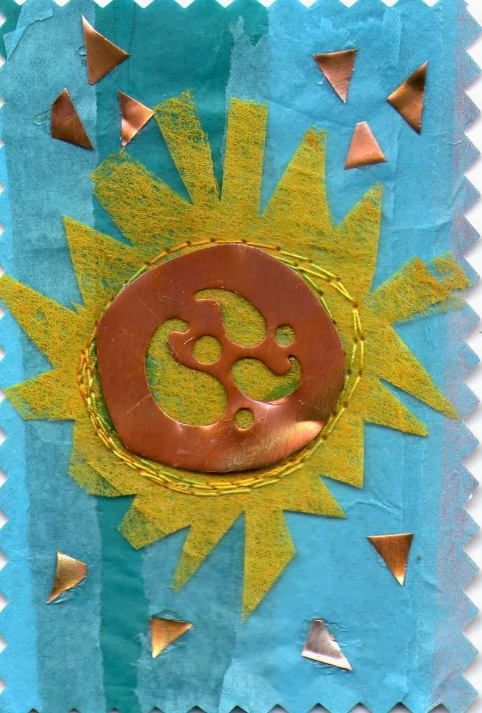 Kate's Quilting (and other arty stuff): Mixed Media: Sun