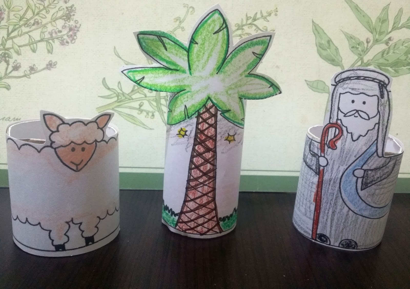 Craft- Gembala, domba dan pohon.