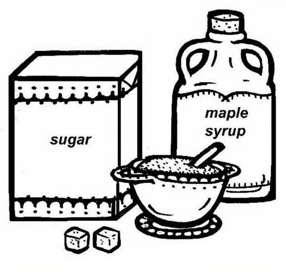 Recipientes con azúcar para colorear y pintar - Dibujo Views