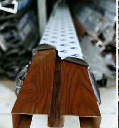 kusen aluminium motif kayu