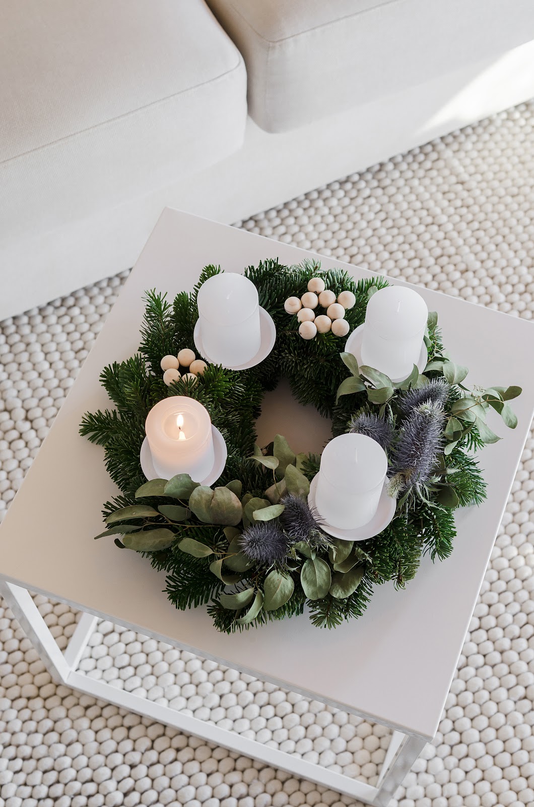 WIESOeigentlichnicht: Skandinavischer Adventskranz mit Disteln und ...