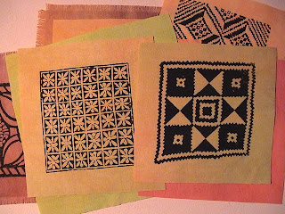 Textile Butterfly: Printing with new blocks from "Colouricious".