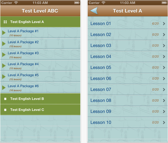 限時免費 學習英文的好程式 Test English (Level A,B,C)