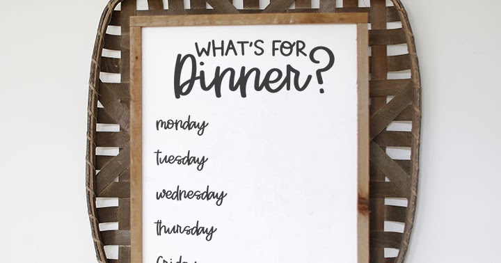 Free Weekly Menu Planner SVG Cut File | artsy-fartsy mama