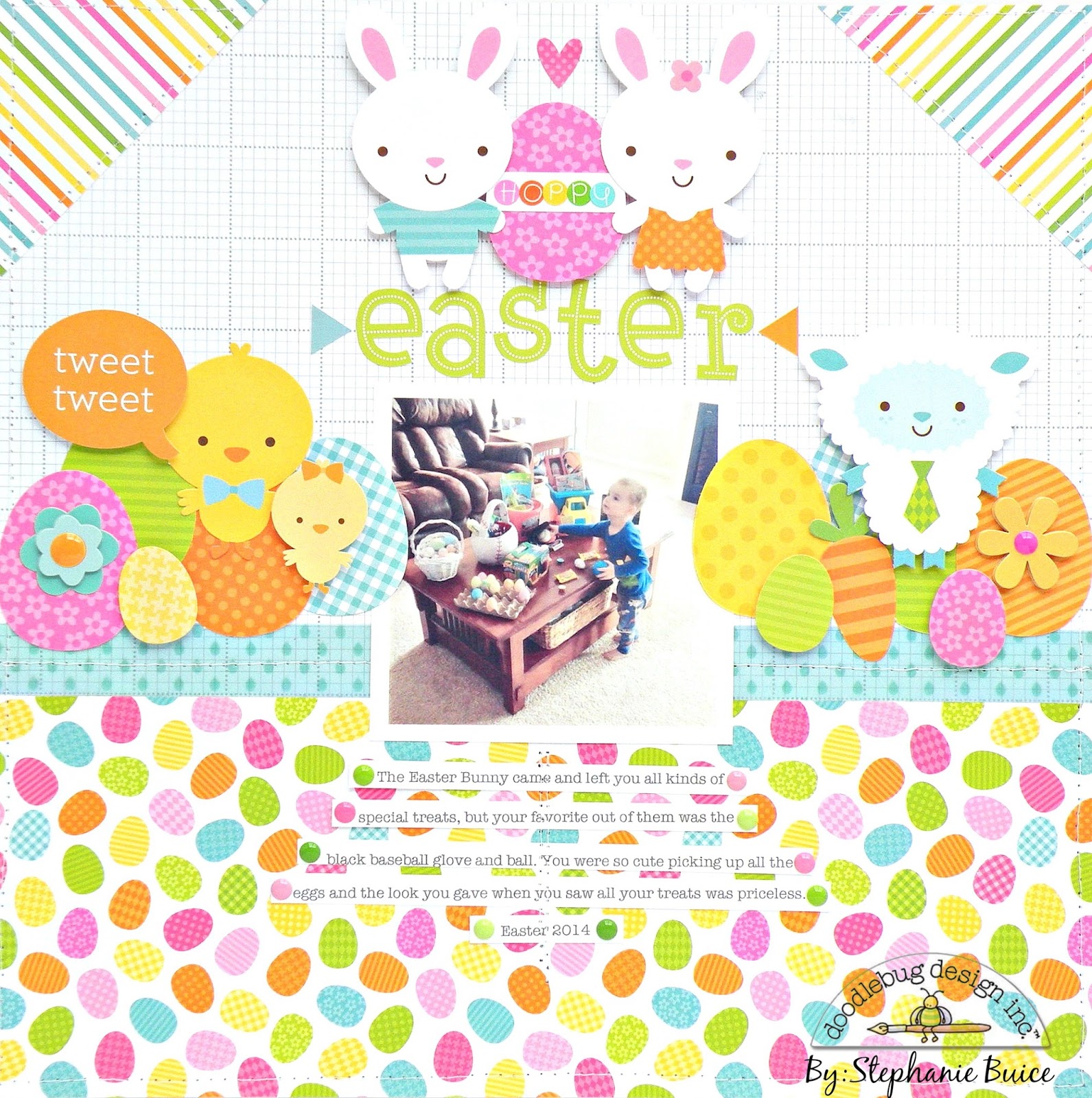 Doodlebug Design Inc Blog: Hoppy Easter Layout by Stephanie Buice