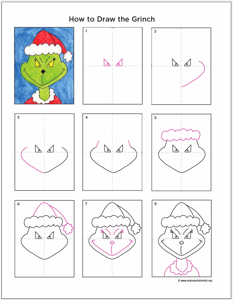 How to Draw the Grinch | Art Projects for Kids | Bloglovin’