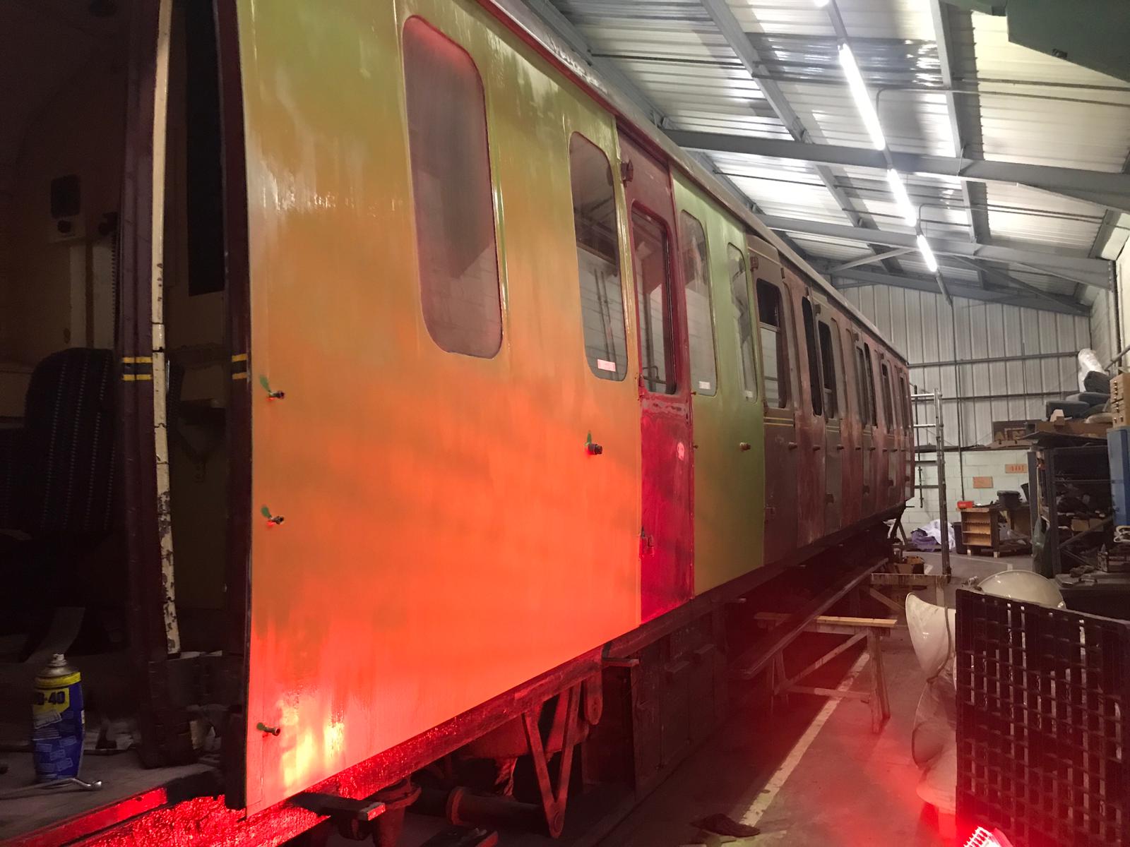 North Tyneside Steam Railway: Brake coach painting