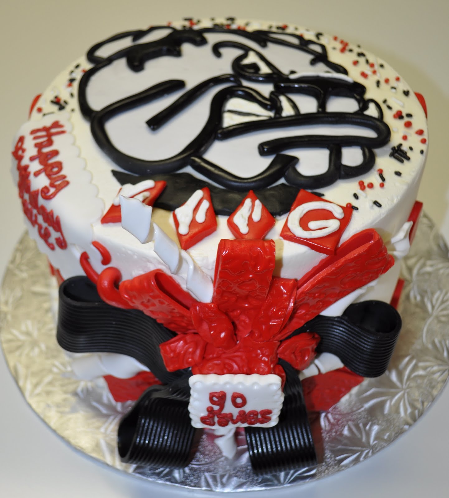 Leah's Sweet Treats: University of Georgia Birthday Cake