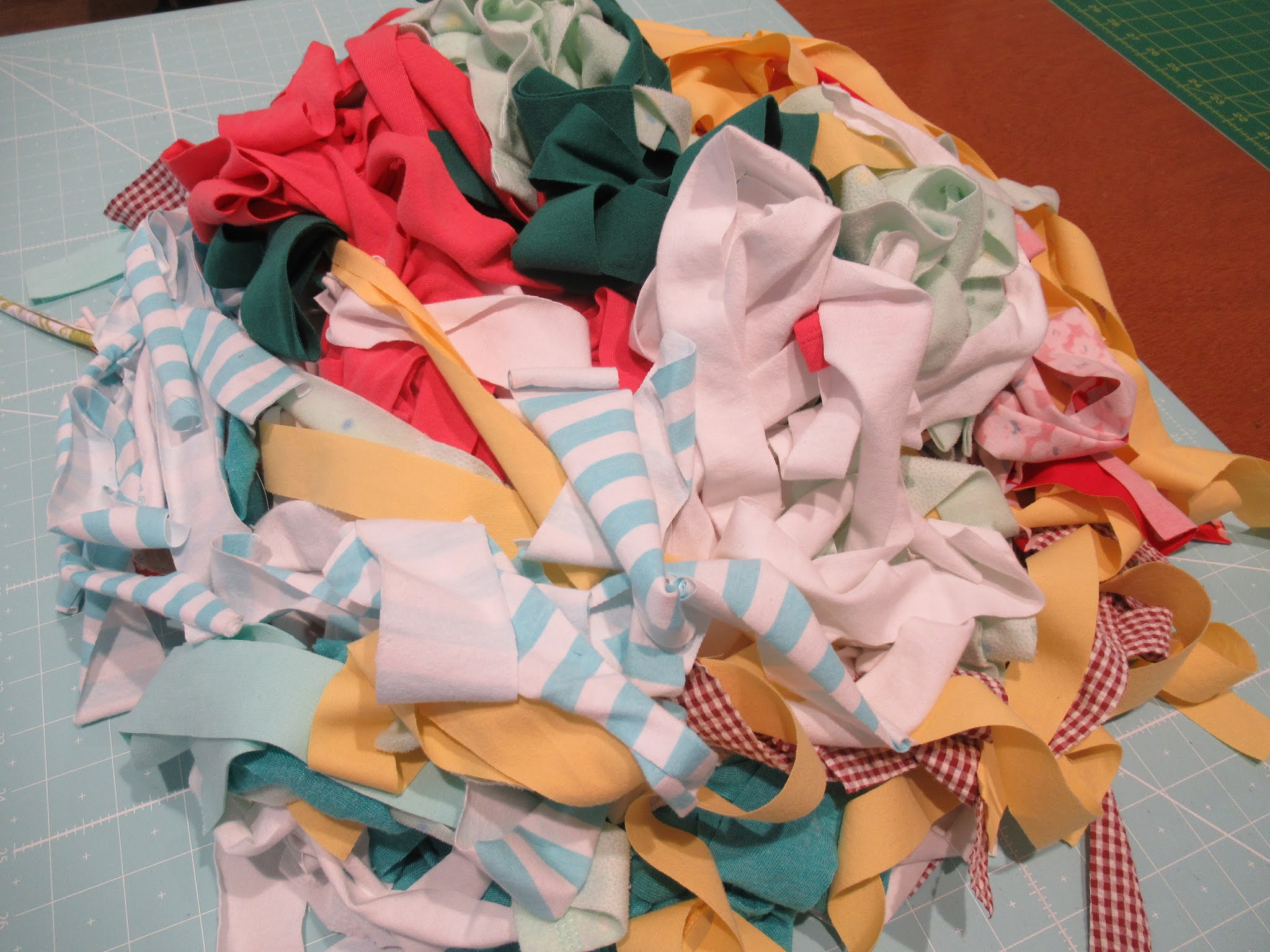 Flourishing Palms: Spiral Braided Rag Rug