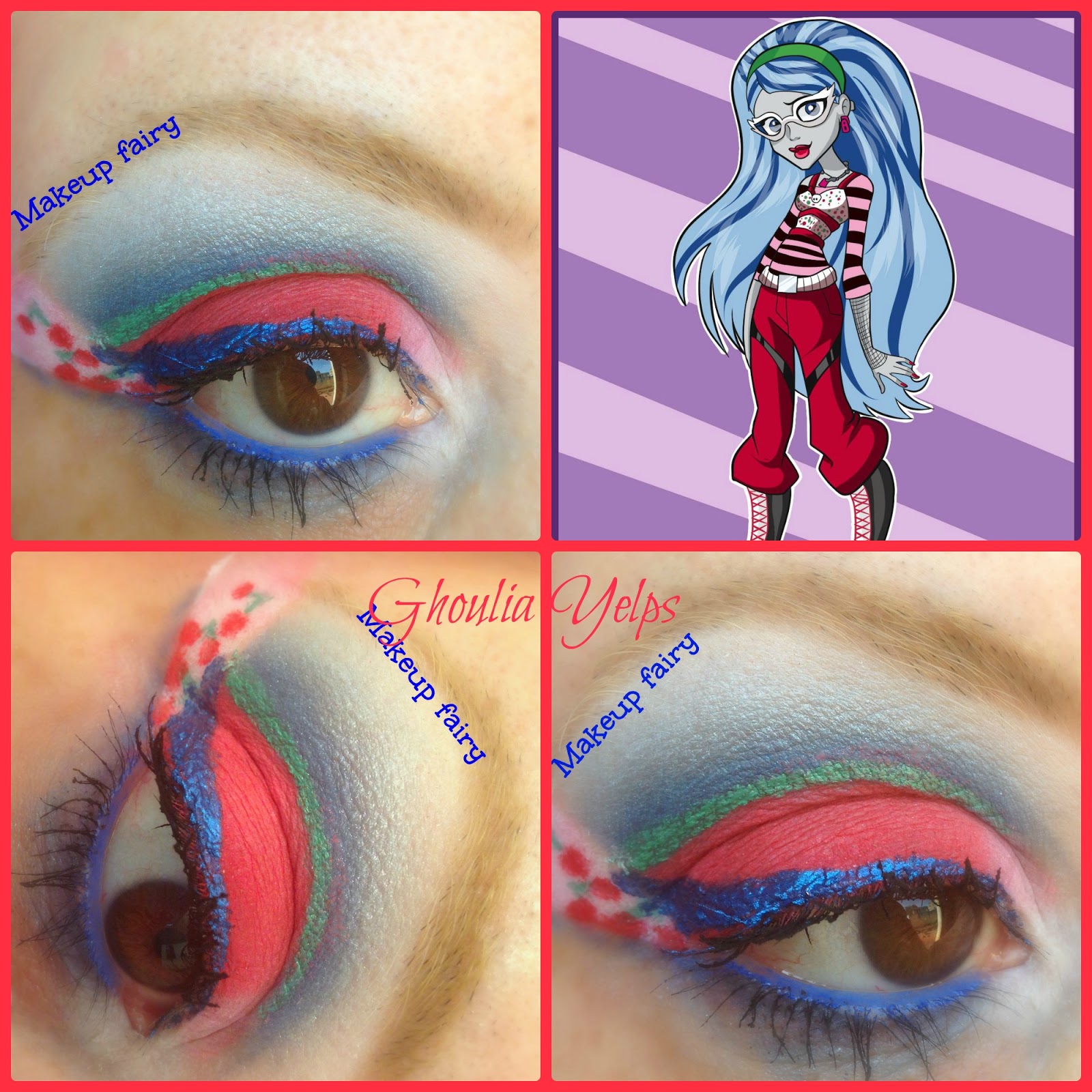 Tinklesmakeup: Monster High series #7 : eye makeup look Ghoulia Yelps