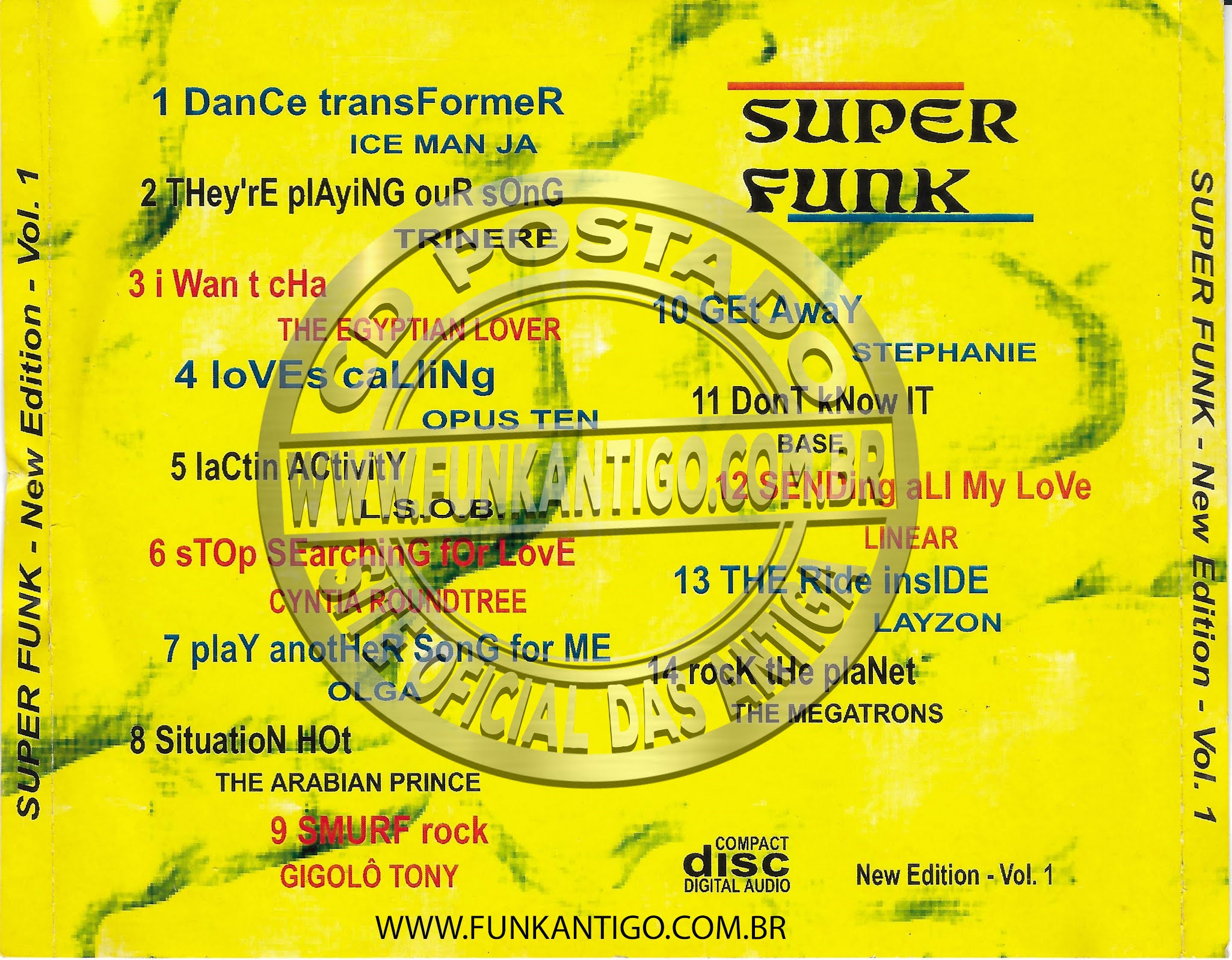CD - SUPER FUNK (NEW EDITION VOL.01) - 1996 - Site Funk antigo
