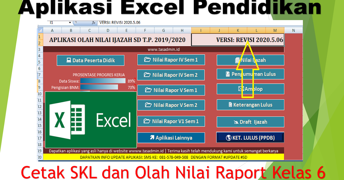 Download [REVISI] Aplikasi SKL SD Tahun 2020 - Aplikasi Excel Pendidikan - Aplikasi Excel Pendidikan