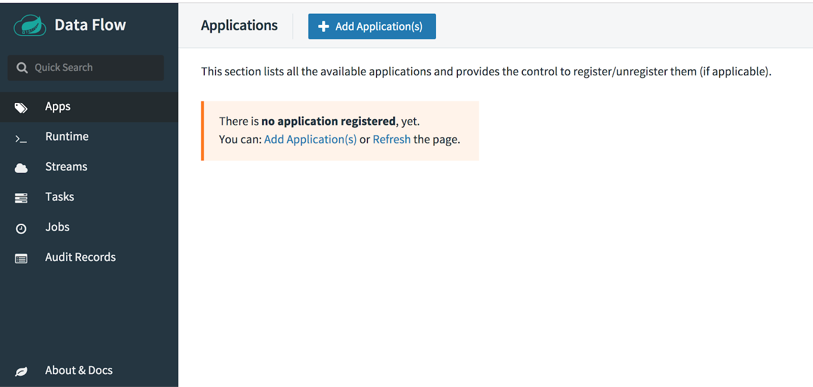 Setting up Spring Cloud Data Flow Server