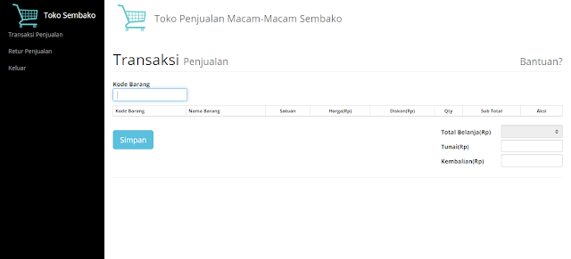 APLIKASI KASIR DENGAN CODEIGNITER