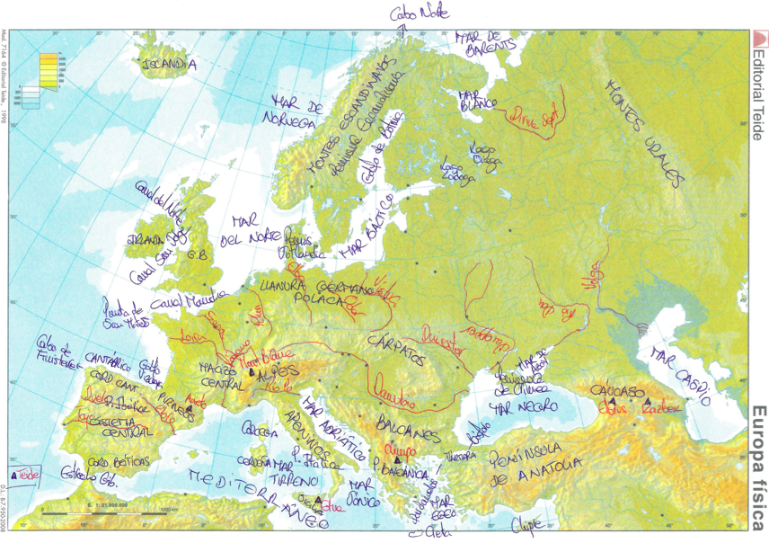 EUROPA, EL VIEJO CONTINENTE Y SUS REGIONES GEOGRAFICAS : Mapas