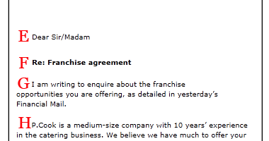 Business Letter Format With Re - Birthday Letter