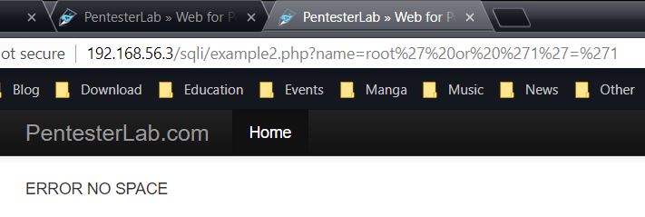 SQL Injection - [PentesterLab] Web for Pentester