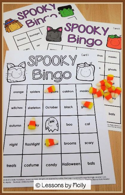 Lessons by Molly: Halloween Bingo