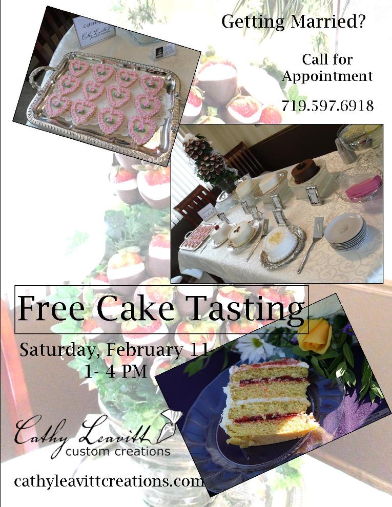 Cake Concepts by Cathy: Free Cake Tasting Scheduled for Saturday ...
