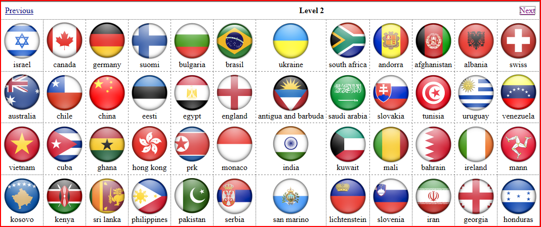 Code Junction: Flag Quiz Solution: Level 2