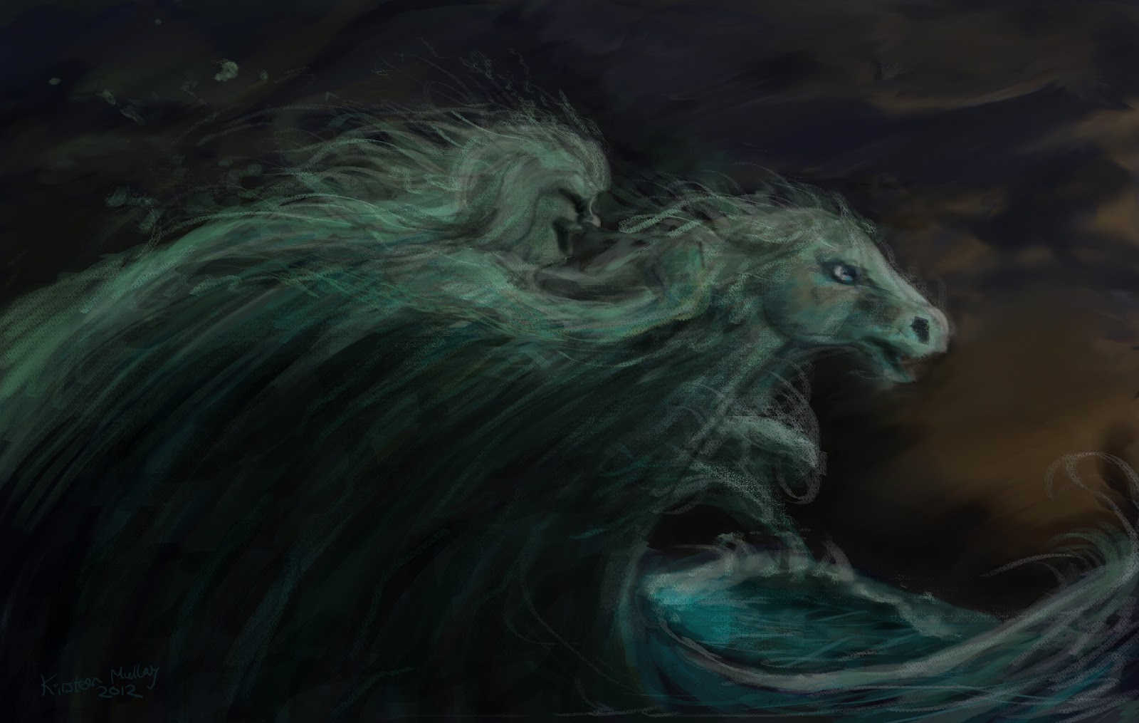 Fearg Na Mara: Kelpie Concept Art by Kirsteen