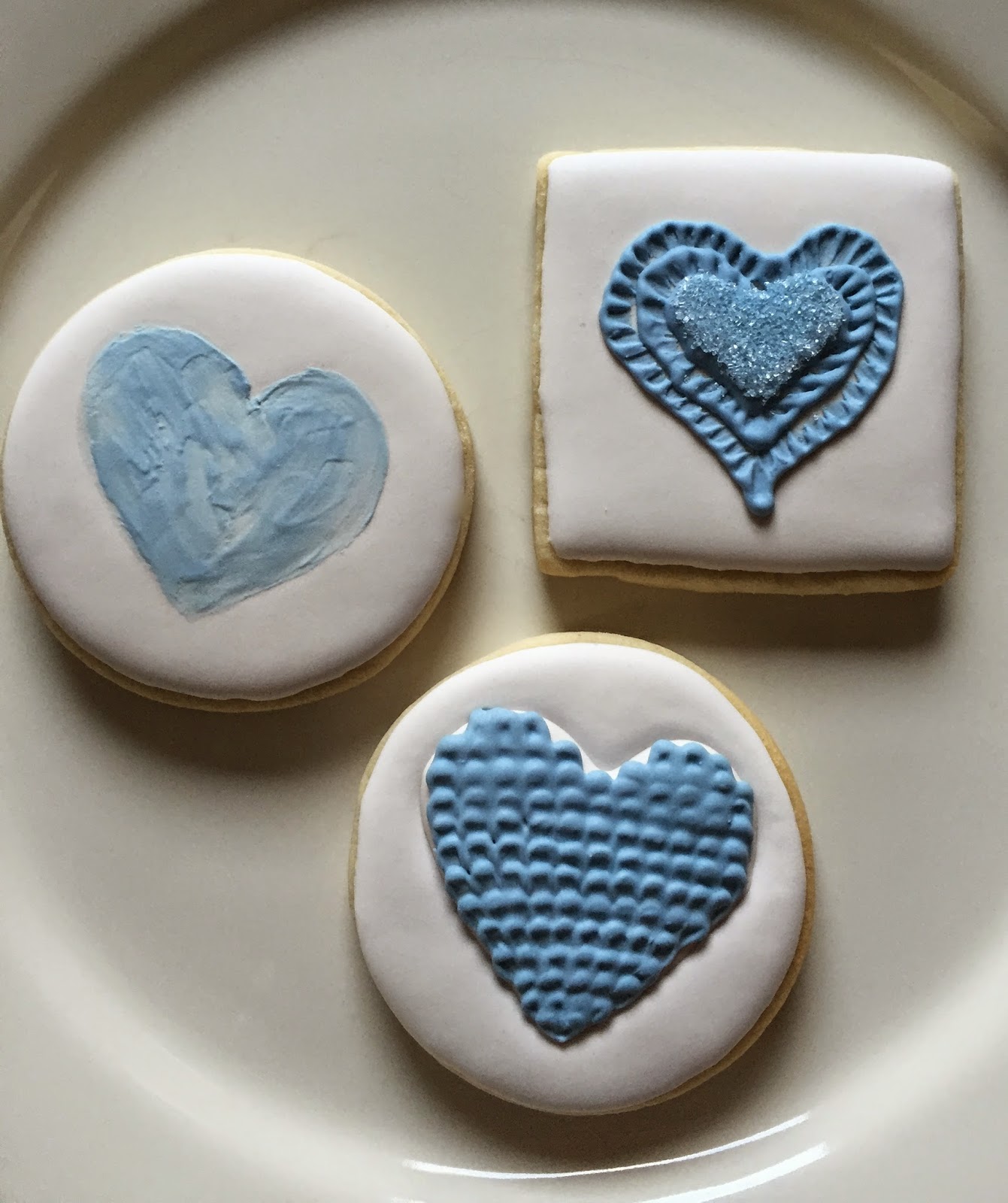 Heidi's Mix: Three Blue Heart Cookies
