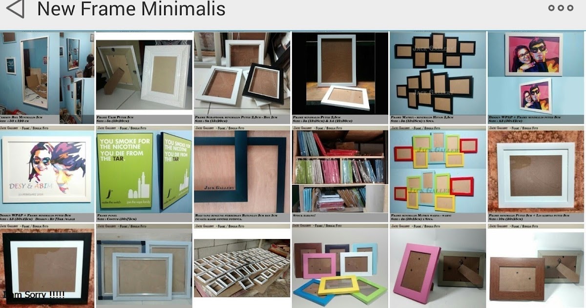 Grosir Frame / Bingkai Foto Murah Bisa Pesan Segala Ukuran. ~ Jual ...