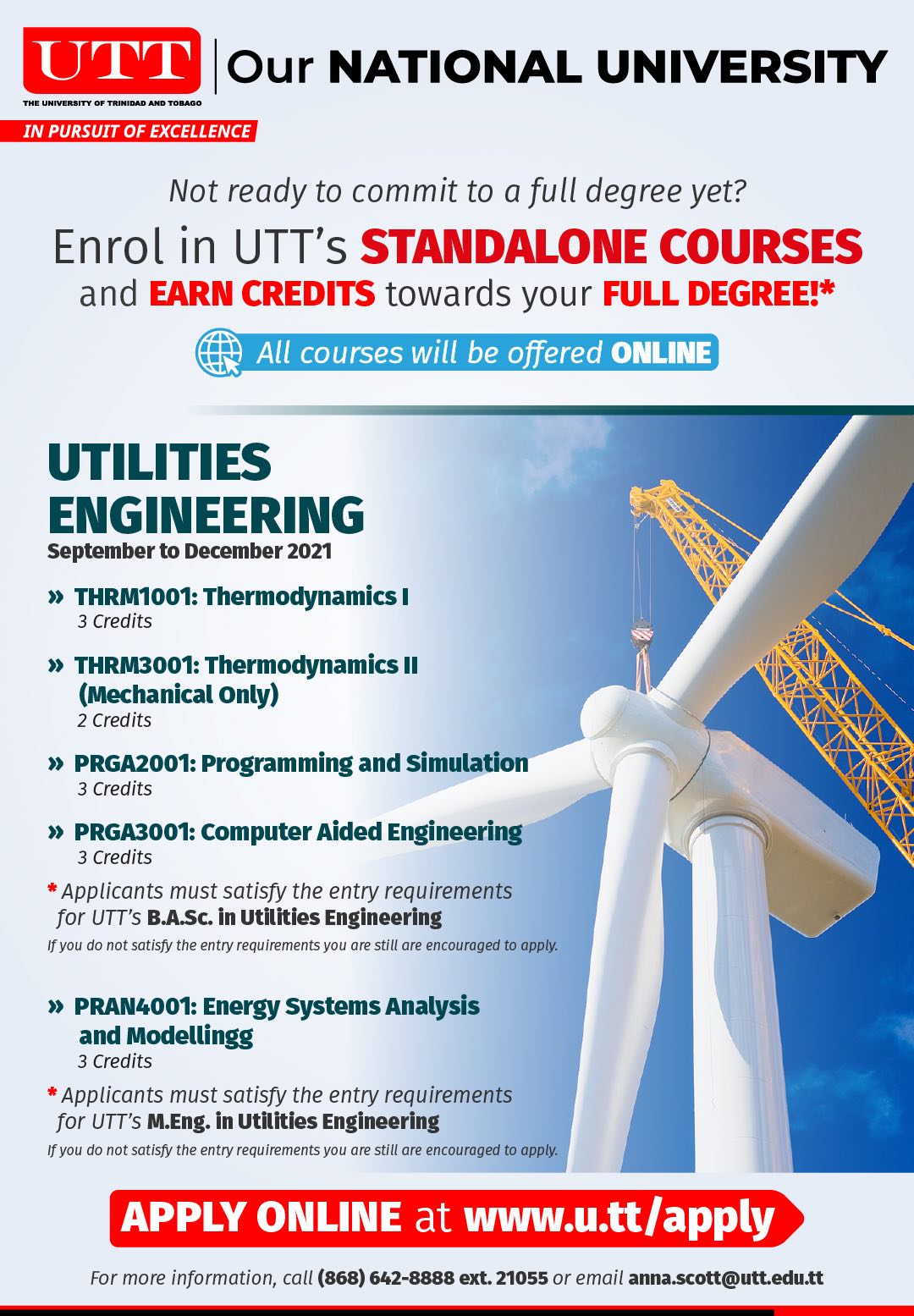 New University of Trinidad and Tobago (UTT) September 2021 Standalone ...