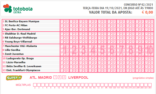 MÚLTIPLAS BASEADAS NO TOTOBOLA: 2021