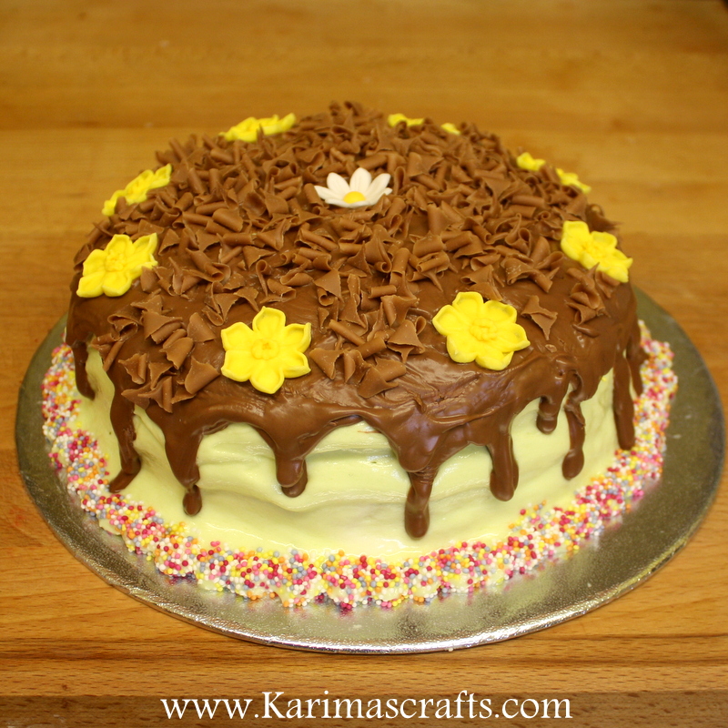Karima's Crafts: Chocolate Covered Sandwich Cake recipe