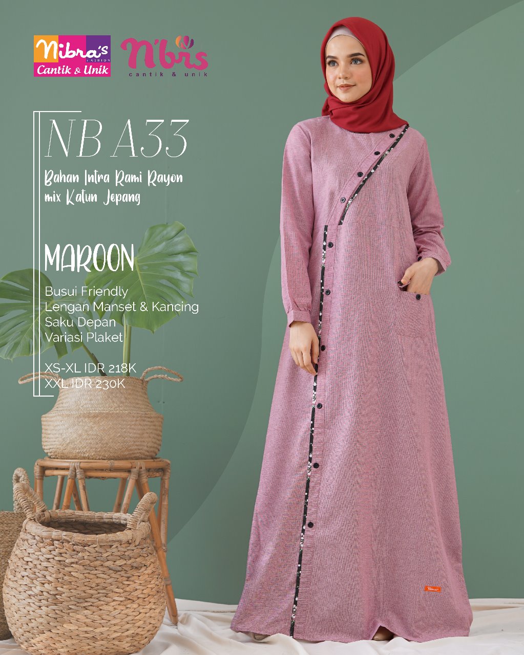 KOLEKSI GAMIS NIBRAS TERBARU NB A33