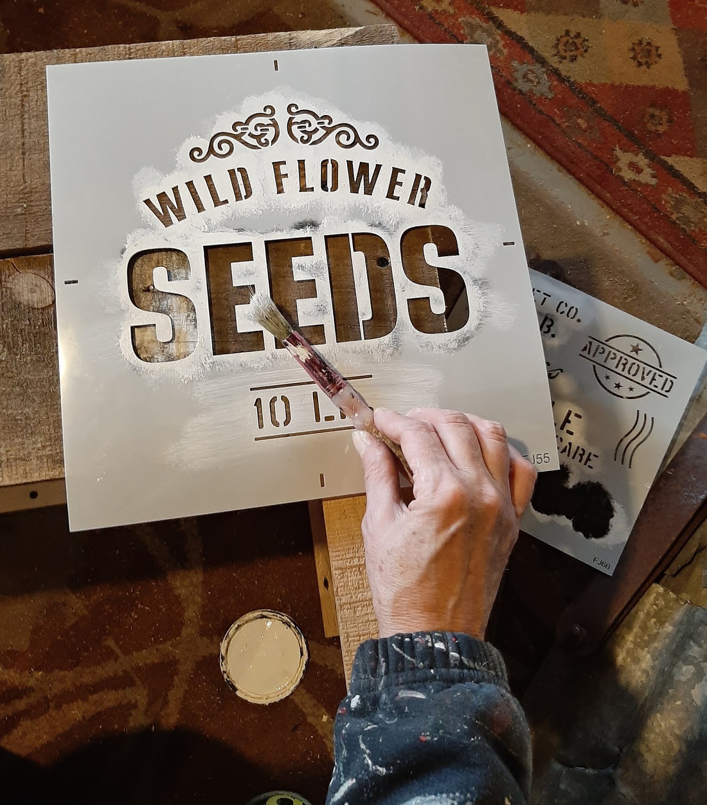 Beyond The Picket Fence: Reclaimed Pallet Wood Seed Crate Storage Bench