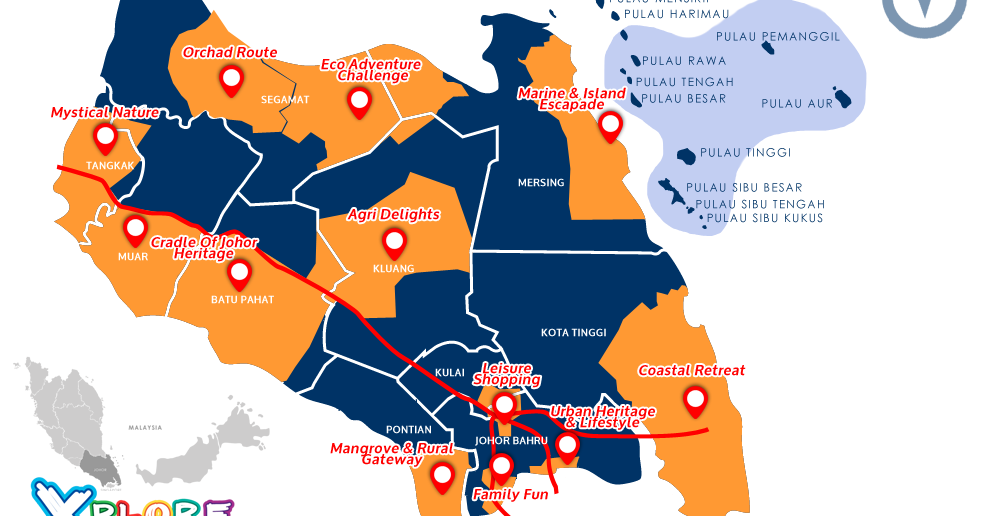 Xploring Johor: Tourist interest map