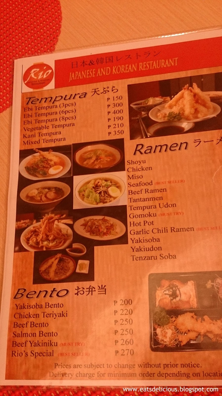 Rio Japanese and Korean Restaurant: from BF Pque to BF Resort | Eats ...