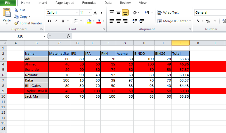 Memberi Warna Baris Otomatis di Excel berdasarkan Kolom Tertentu di ...