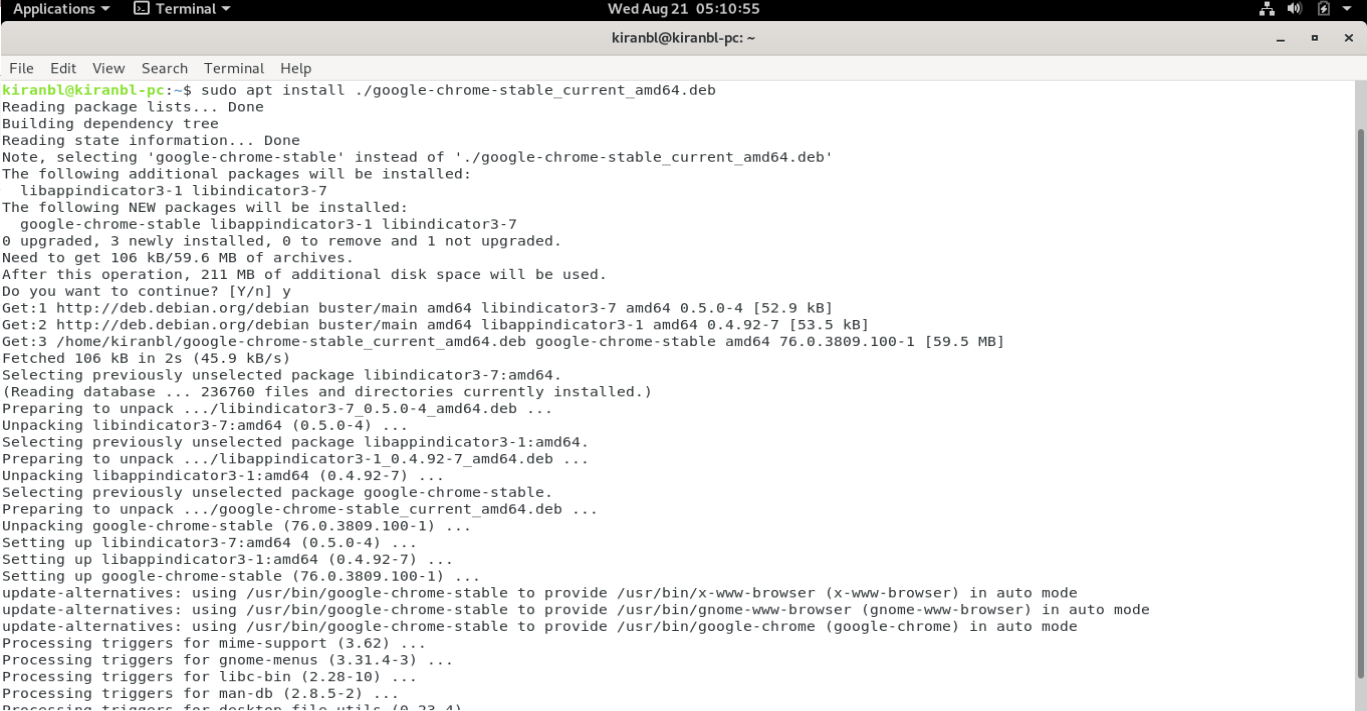 How to Install Google Chrome on Debian - Kiran's Blog